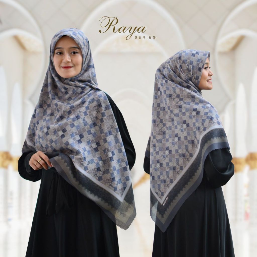 Jual Hijab jumbo | Kerudung segi empat | Jilbab syar'i Raya Series | Shopee Indonesia