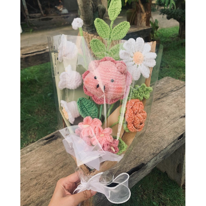 Jual Crochet Bouquet Flower/Buket Bunga Rajut Lucu | Shopee Indonesia