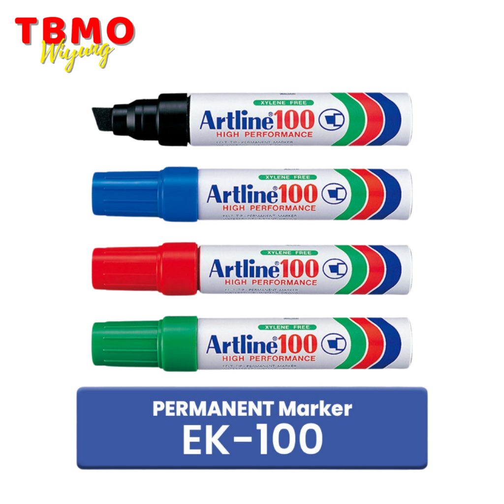 Jual TBMO Spidol Permanent Artline Permanent Marker EK-100 Per Pcs ...