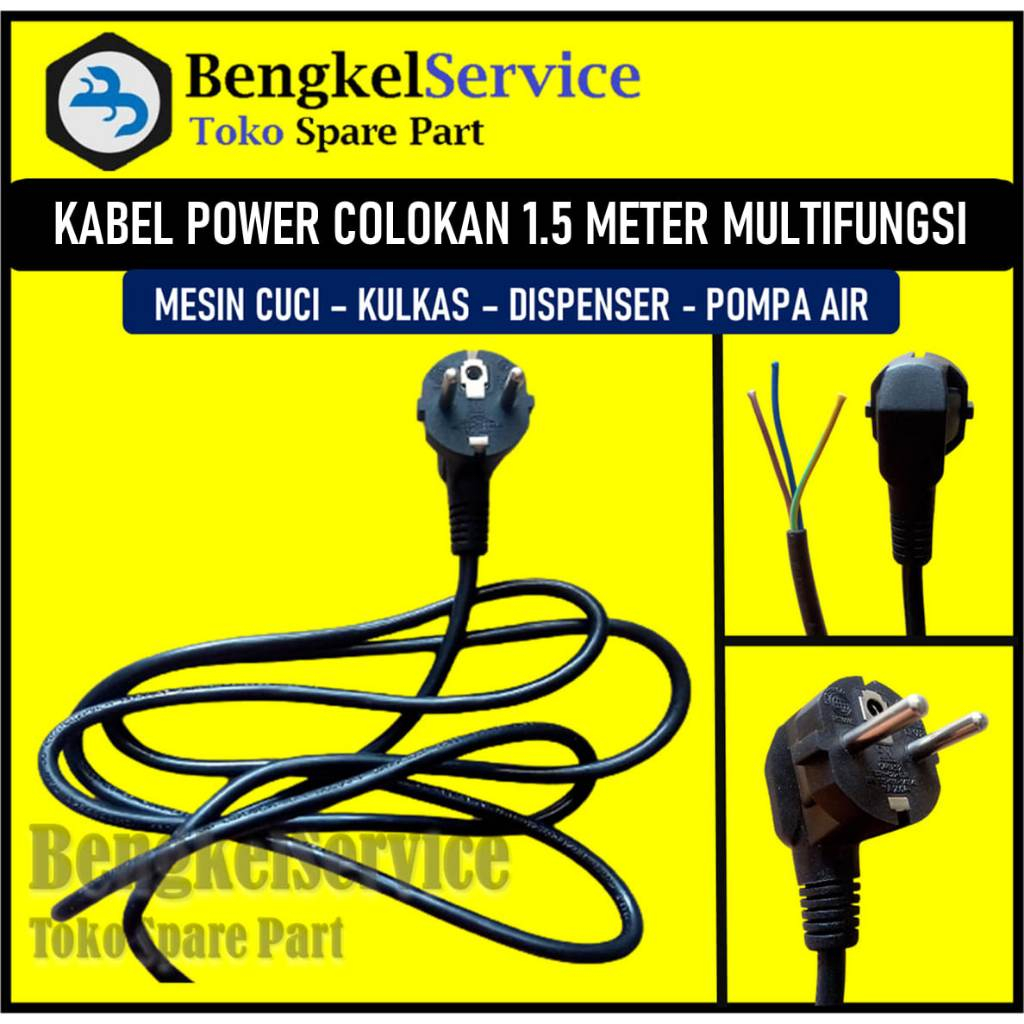 Jual Kabel Power Kabel Colokan 1.5 Meter Mesin Cuci, Kulkas, Dispenser ...