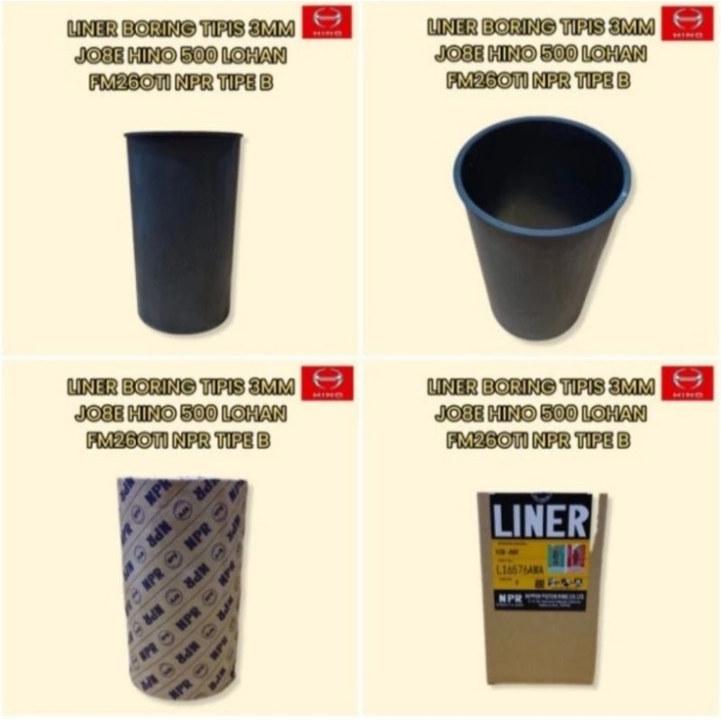 Jual BORING LINER HINO 500 LOHAN FM260TI J08E 3MM NPR JAPAN LINER BIBIR ...