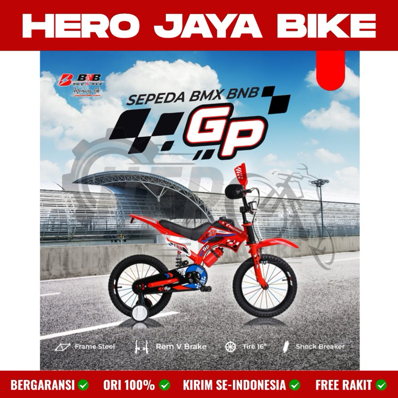 Jual Sepeda Anak Laki BMX BNB GP Ukuran 16 18 & 20Inch Model Motor ...