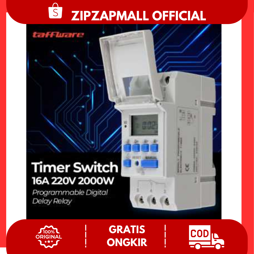 Jual Programmable Digital Timer Switch Relay 20 Program 220V/16A ...
