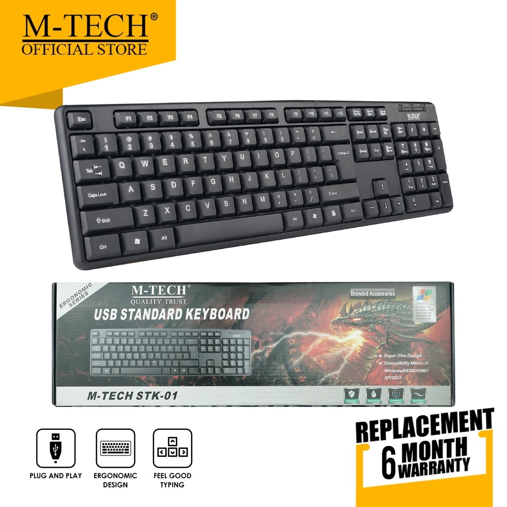 Jual KEYBOARD USB STANDARD M-TECH STK-01 | Shopee Indonesia