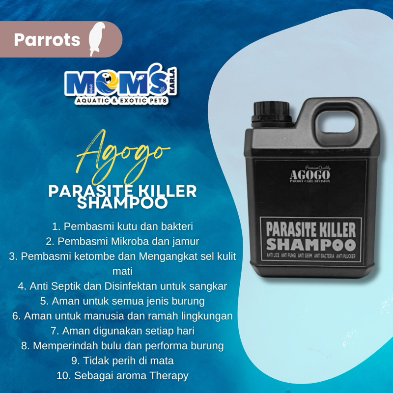 Jual Agogo Shampoo Burung Parrot Macaw Kakatua Shampoo pembasmi Kutu ...