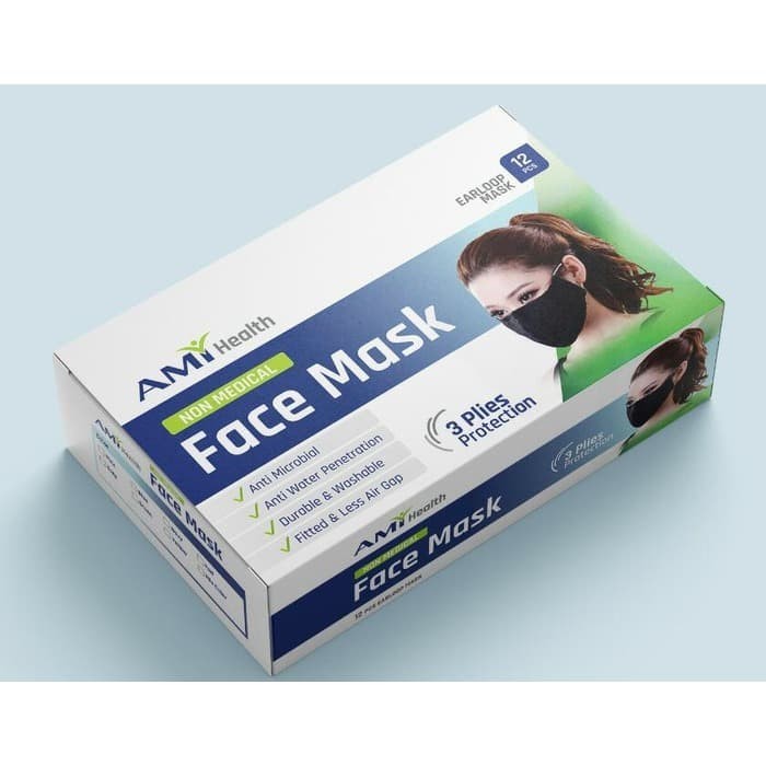 Jual Ami Health Face Mask Earloop / Masker Kain Non Medis / 1 PCS ...