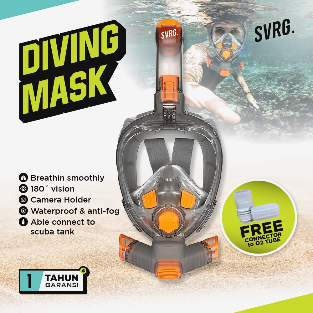 Jual SVRG Diving Mask - Snorkeling Full Face Masker Selam Dewasa ...