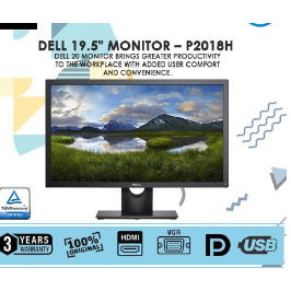 Jual Dell Monitor P2018H (1600 x 900 at 60Hz) Monitor | Shopee Indonesia