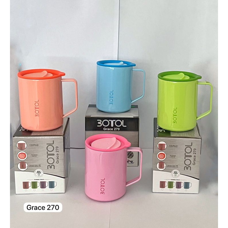 Jual New Mug Dubblin/3OTOL Grace 350ml Stainless Steel - Tahan Panas ...