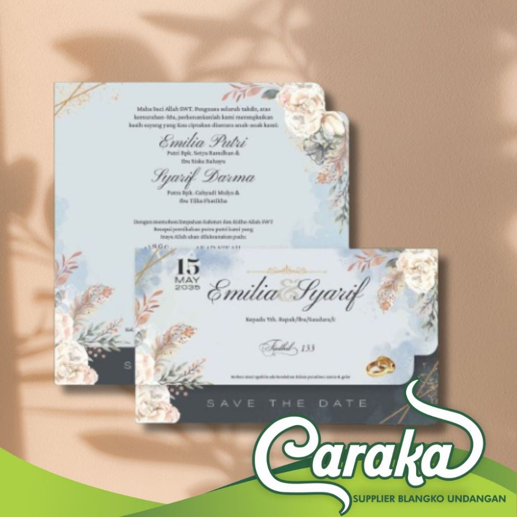 Jual Blangko Undangan harga grosir murah atau Kartu Undangan Pernikahan Terbaru Fadhil 133 atau ...