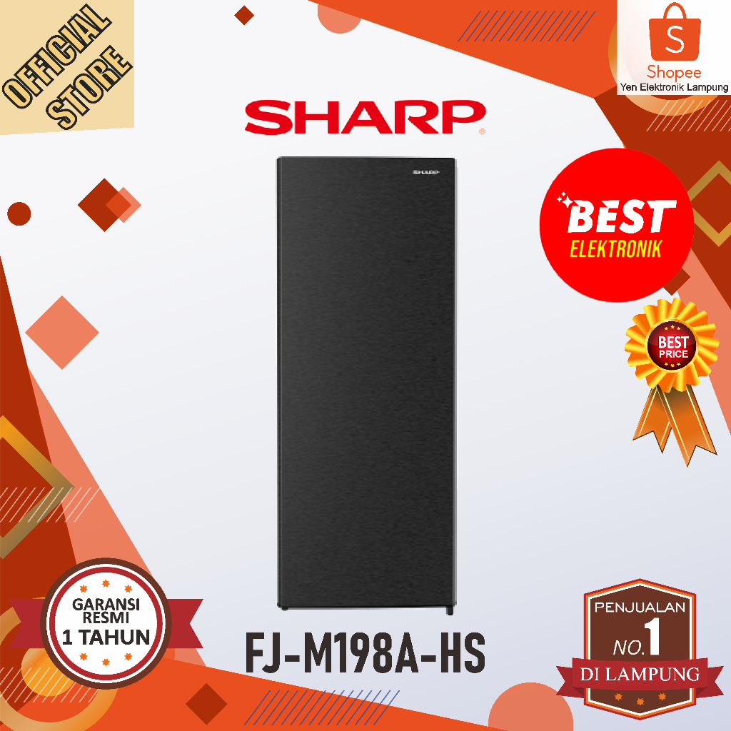 Jual Freezer SHARP FJ M198A HS Standing Freezer 8 Rak ASI Es Batu ...