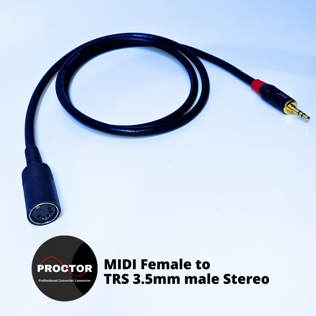 Jual Audio Adapter DIN MIDI Female to Aux Stereo TRS 3.5 mm Male ...