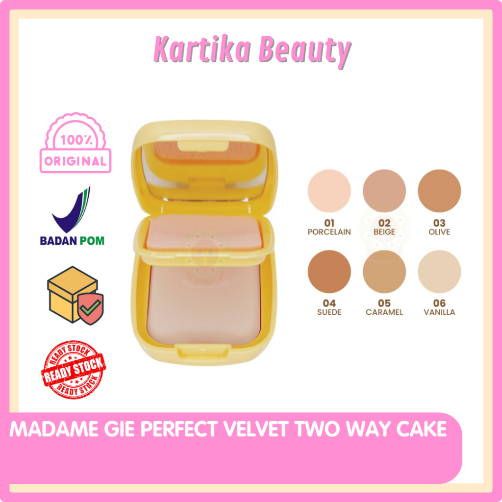 Jual MADAME GIE PERFECT VELVET TWO WAY CAKE SPF30 PA++ MADAMGIE MADAMJI ...