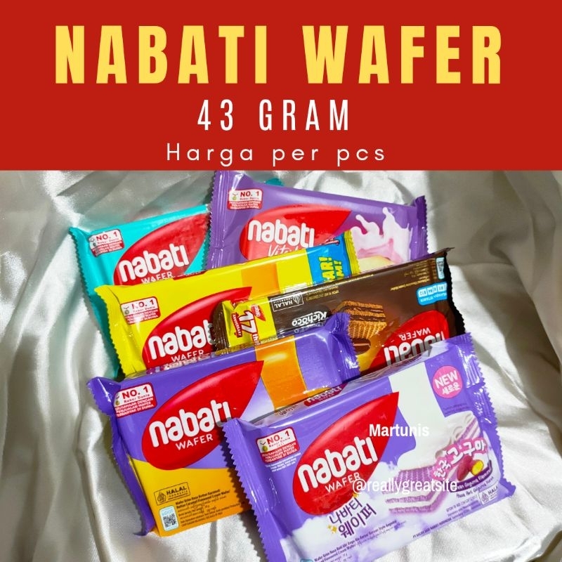 Jual Nabati Wafer 40 gr / nabati goguma / nabati Coklat/nabati keju ...