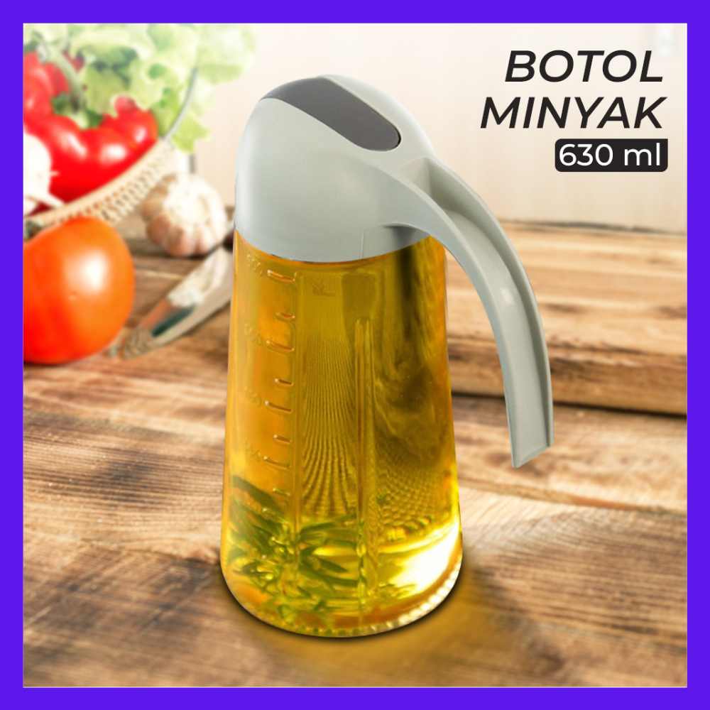 Jual Botol Minyak Serbaguna Seasoning Glass Jar 630ml - CY180 - Gray ...