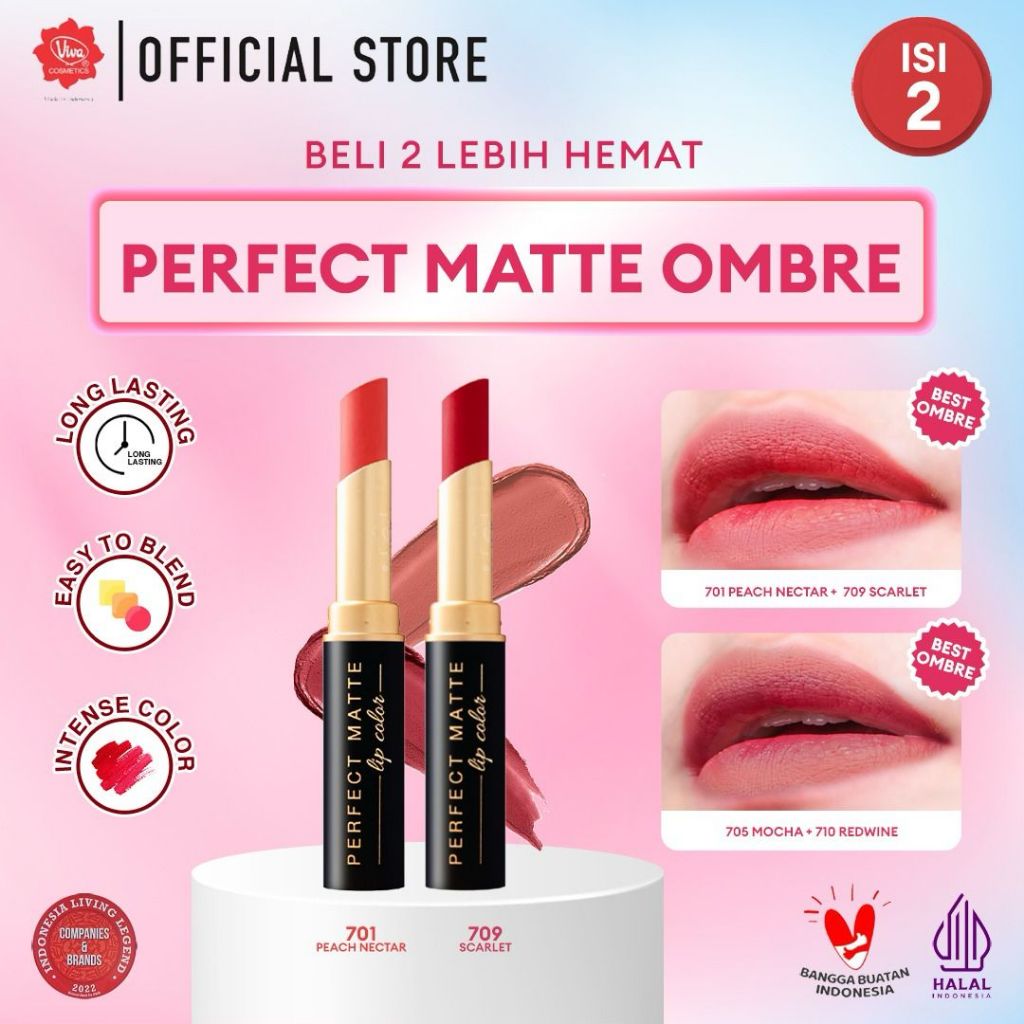 Jual [PROMO - Super Pack !!!] Viva Queen Perfect Matte Ombre – LONG ...