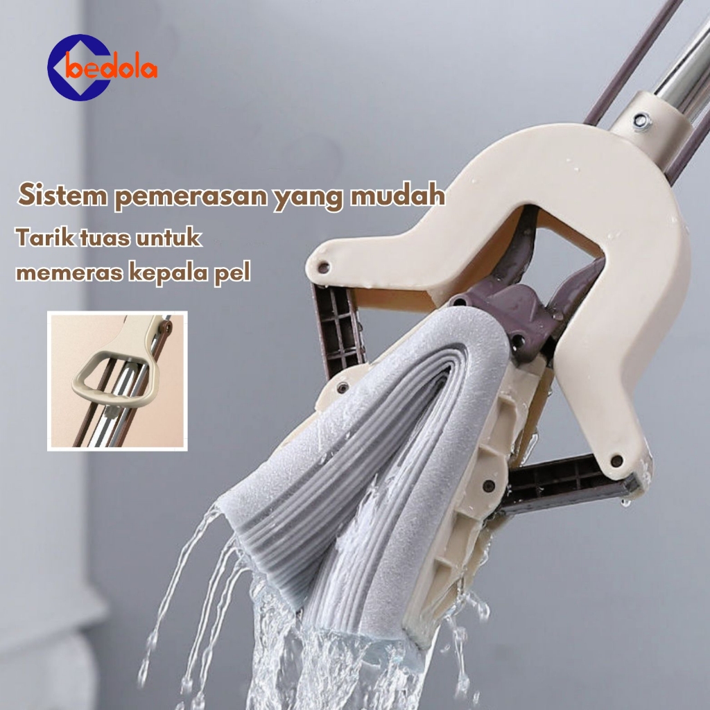 Jual Bedola alat pel peras karet pembersih lantai sponge mop pel spons ...
