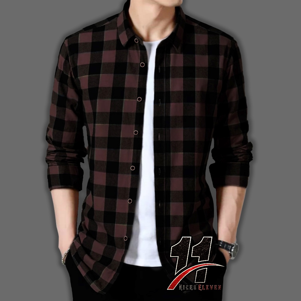 Jual Kemeja Flanel pria wanita unisex flannel import Lengan Panjang ...