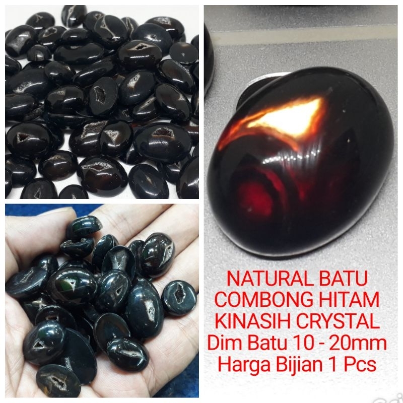 Jual NATURAL BATU AKIK COMBONG HITAM KINASIH CRYSTAL TEMBUS MERAH ...