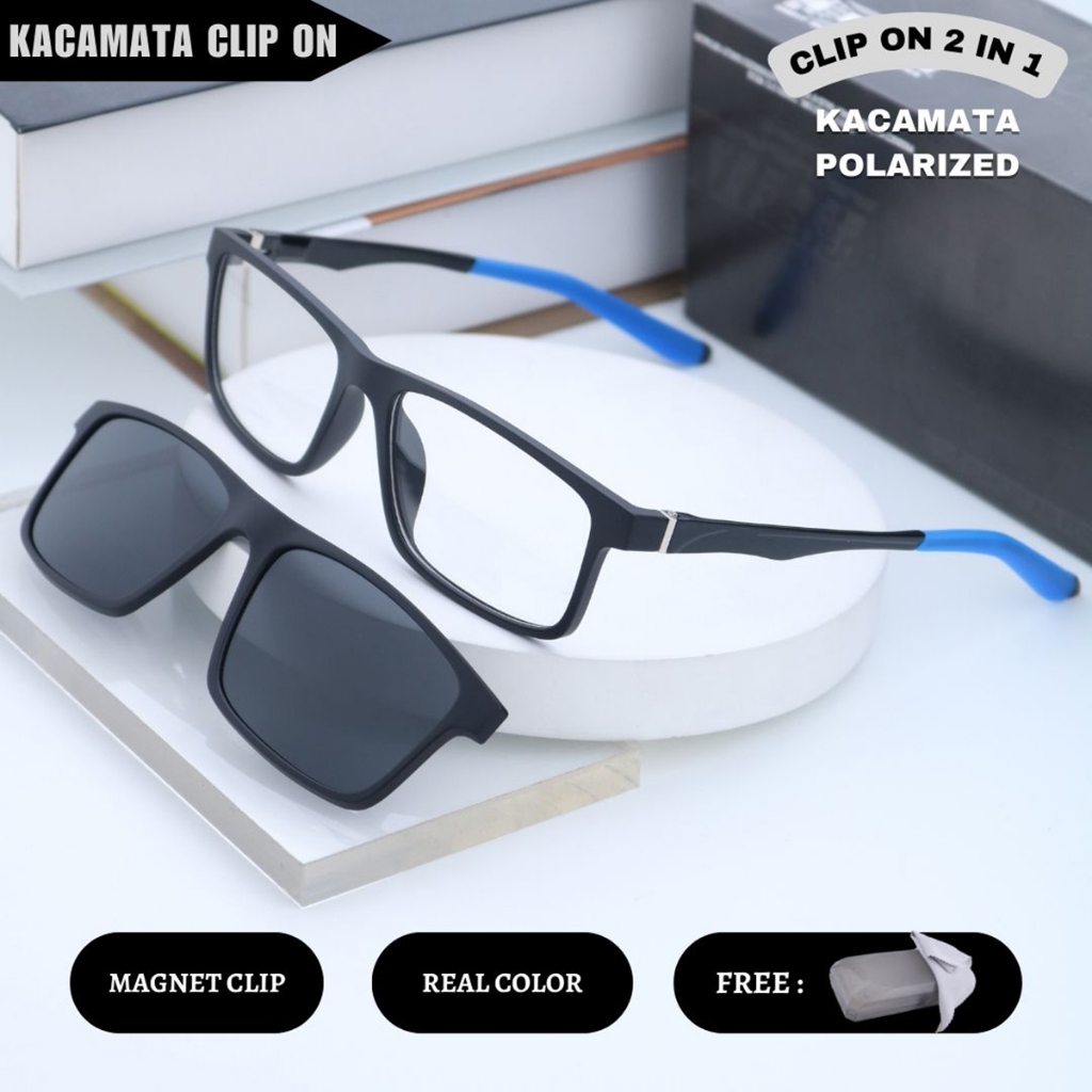 Jual 【Free Dompat&Lap】-23071【COD】 Kacamata Minus Fashion Unisex/Clip On ...