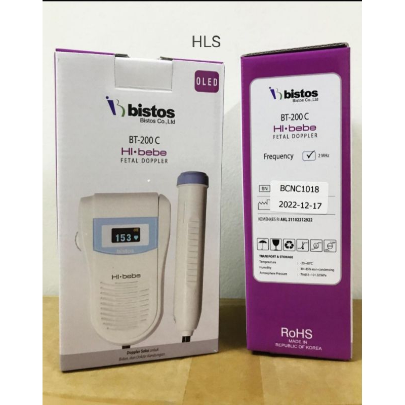 Jual fetal doppler bistos bt 200 c - dopler bistos lcd oled | Shopee Indonesia