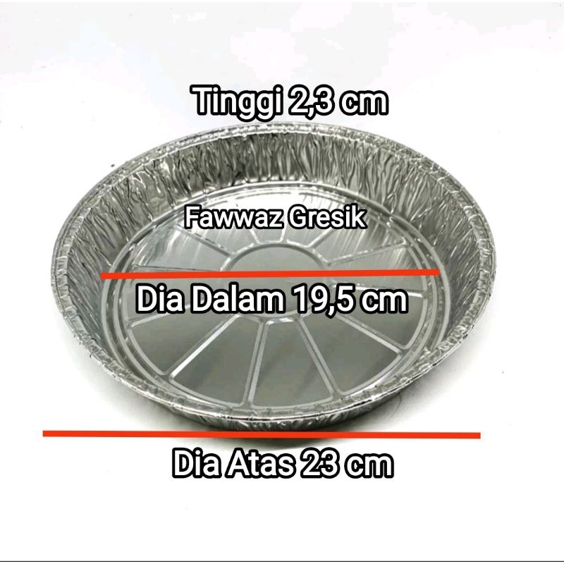 Jual Aluminium Foil Cup Bulat 23 cm RX 1200 Tanpa Tutup / Alufoil Bulat ...