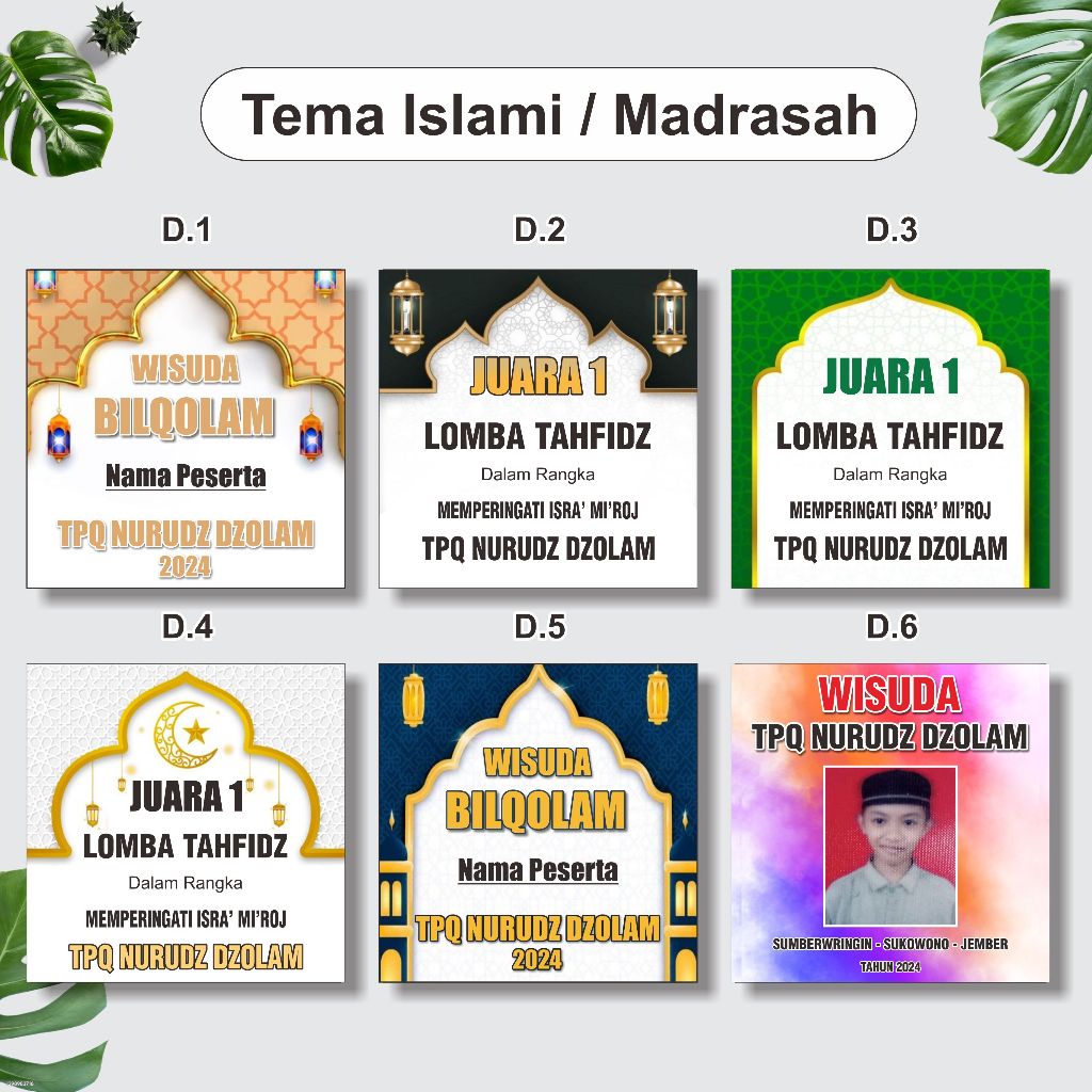 Jual Sticker Piala ( TEMA ISLAMI ) Kaki 1 + Bisa Pasang Logo | Shopee ...