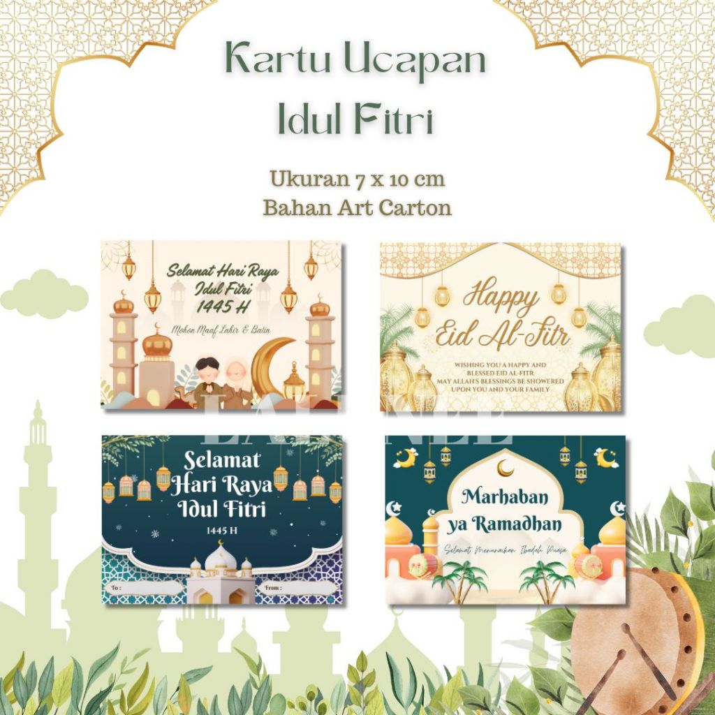 Jual READY STOCK Kartu Ucapan Lebaran Art Carton - Ramadhan Greeting ...