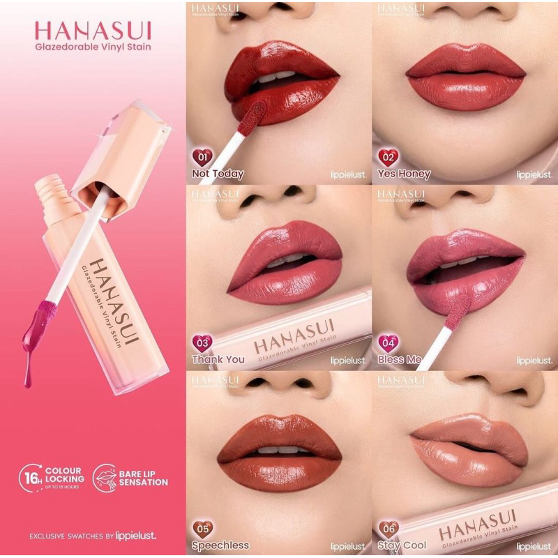 Jual Hanasui Glazedorable Vinyl Stain Mattedorable Lip Cream Matcha ...