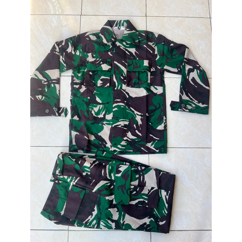 Jual Baju PDL TNI Velbet Woll Premium doreng Malvinas Warna jata Pembagian | Shopee Indonesia