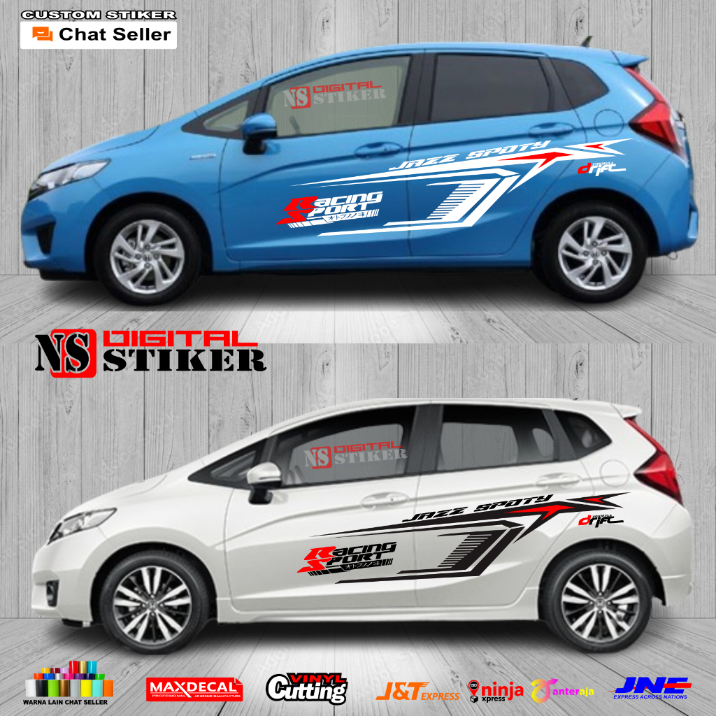 Jual Stiker cutting mobil honda jazz sticker body samping terbaru mobil ...