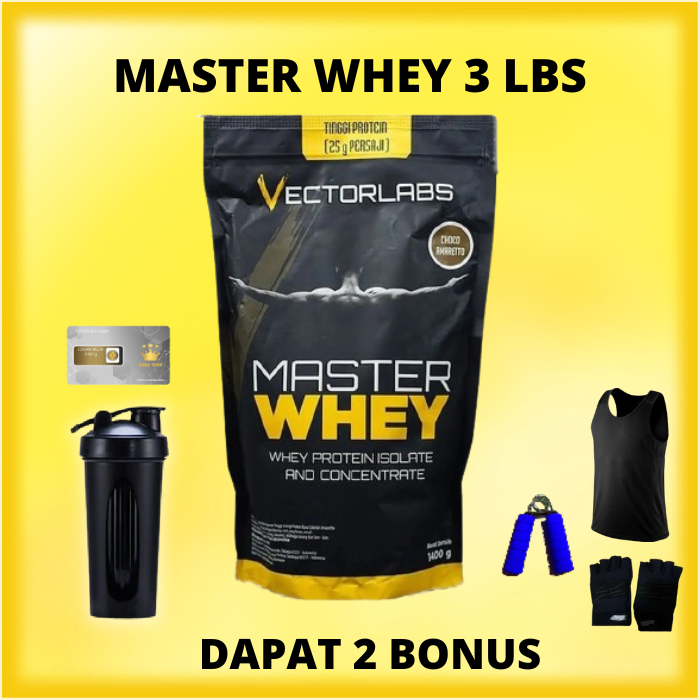 Jual Vectorlabs Master Whey 3 lbs Protein Susu 1400 gram Susu Protein ...