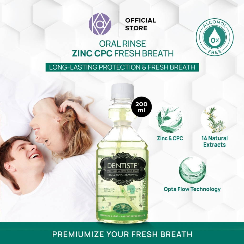 Jual DENTISTE Oral Rinse Zn CPC (200 ml) | Shopee Indonesia