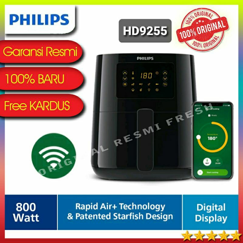 Jual PHILIPS Digital Air Fryer HD9255/90 WiFi | Shopee Indonesia
