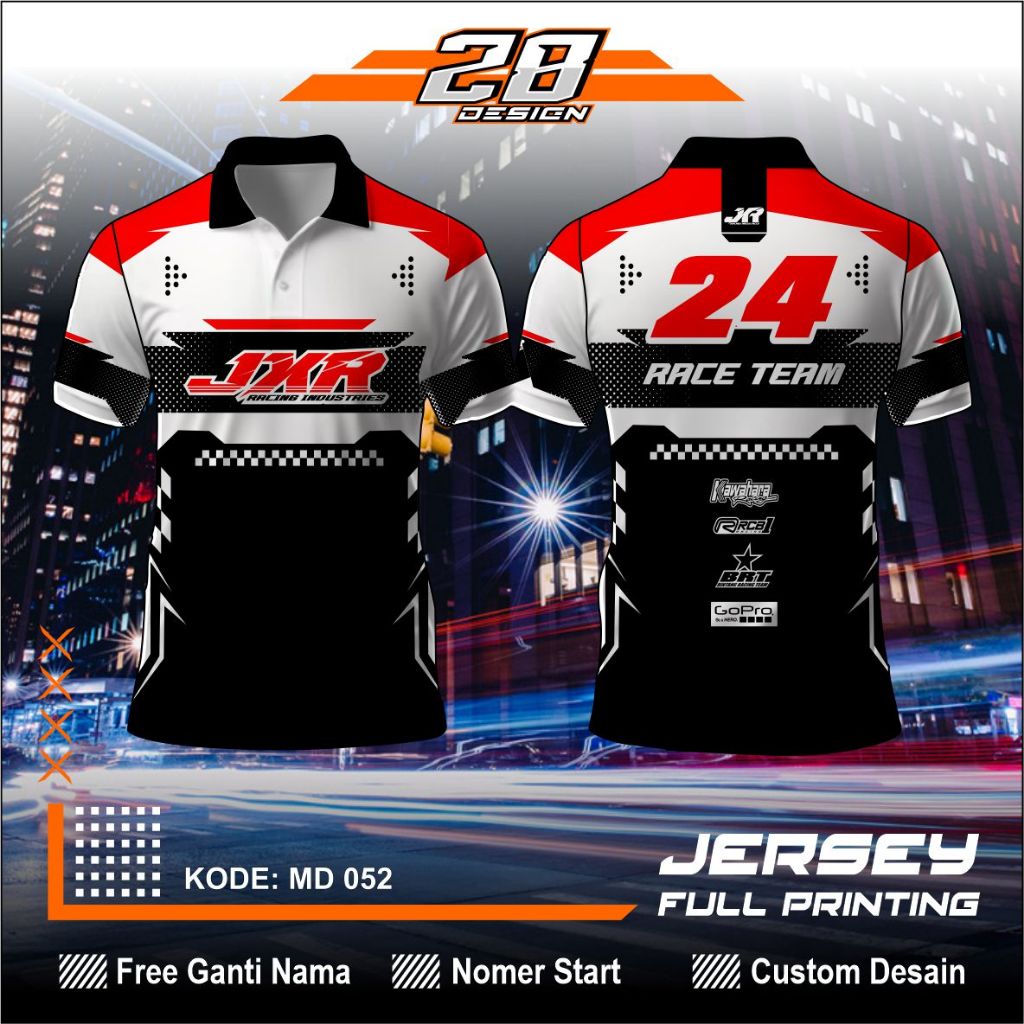 Jual Baju Kaos Jersey Racing Custom Nama Full Printing Satuan | Shopee ...