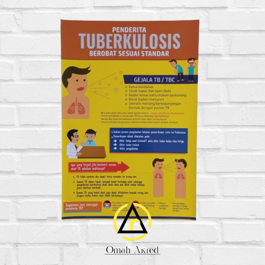 Jual Poster Penderita Tuberkulosis -- Gejala TB/TBC - PTM- Poster Kesehatan - 12 Indikator ...