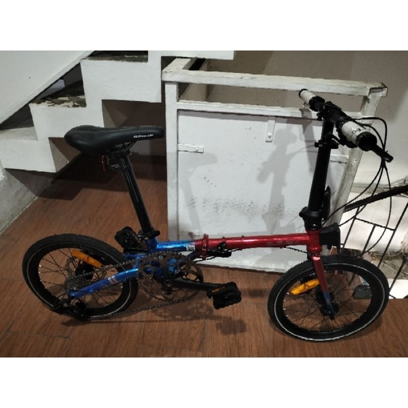 Jual Sepeda Lipat Element Troy X10 Blue Red Chrome | Shopee Indonesia