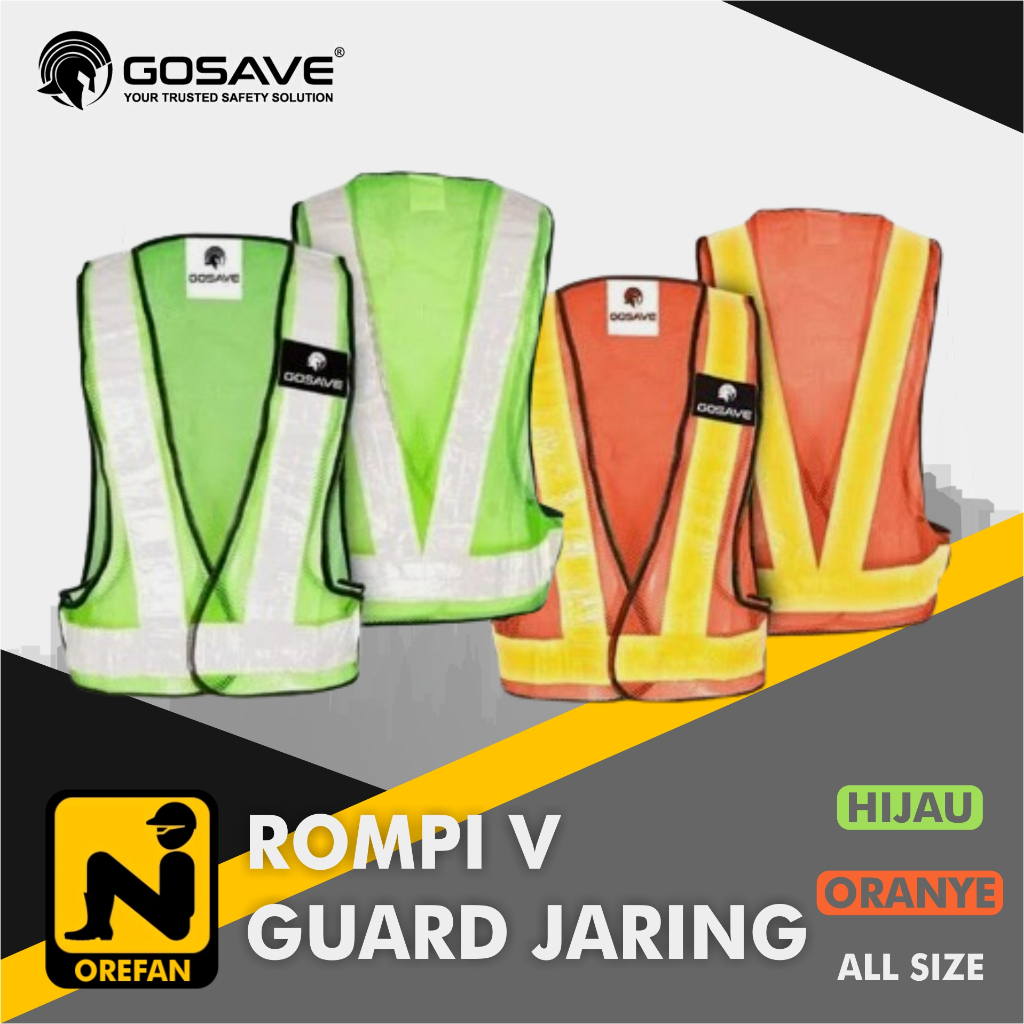 Jual Rompi V Guard Jaring - Safety Vest Scotlite PVC Rompi Proyek ...