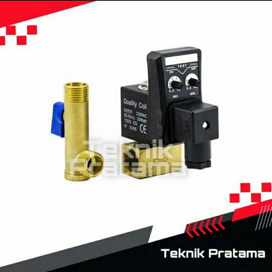 Jual Electric Solenoid Timer OPT-A Auto Water Valve 1/2 Inch 16Bar ...