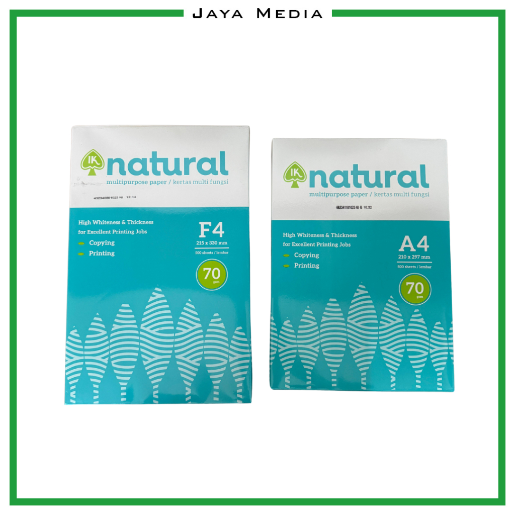 Jual Natural Kertas HVS Fotocopy Cetak 75gr 70 gr A4 F4 Folio | Shopee Indonesia