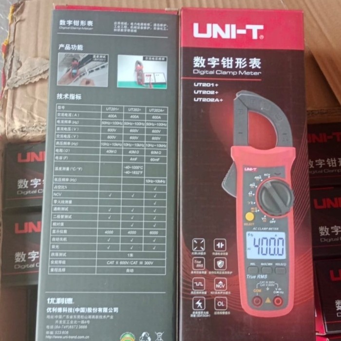 Jual Tang Ampere Digital Clamp Meter AC merk UNI-T type UT 202A ...