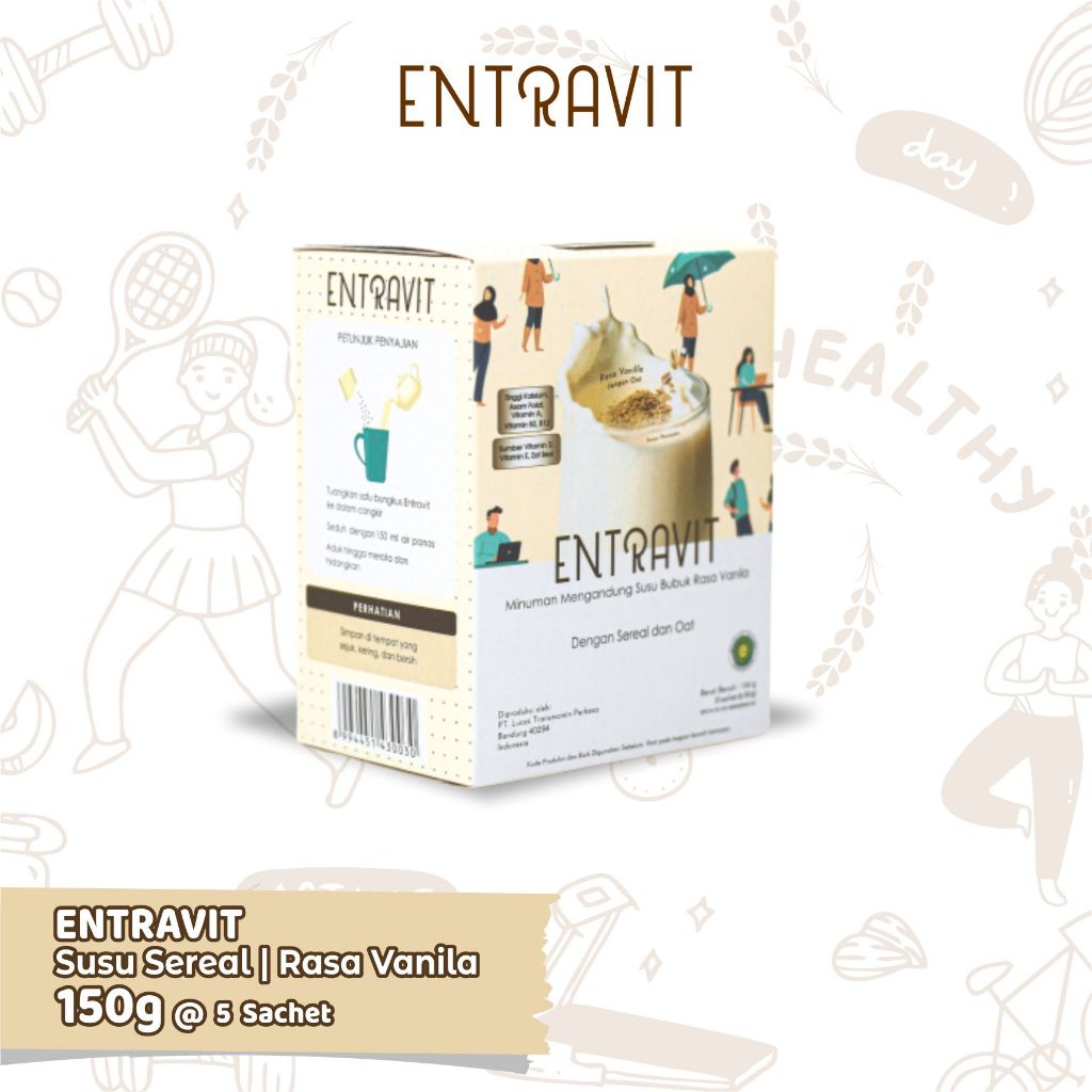 Jual Entravit Sereal Rasa Vanilla (Susu Sereal / Minuman Sereal ...