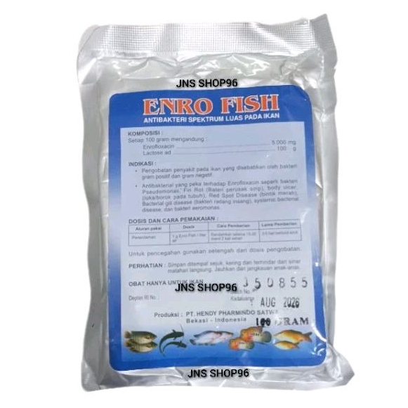 Jual Enro Fish Obat Antibakteri Spektrum Luas pada Ikan 100g Ampuh ...