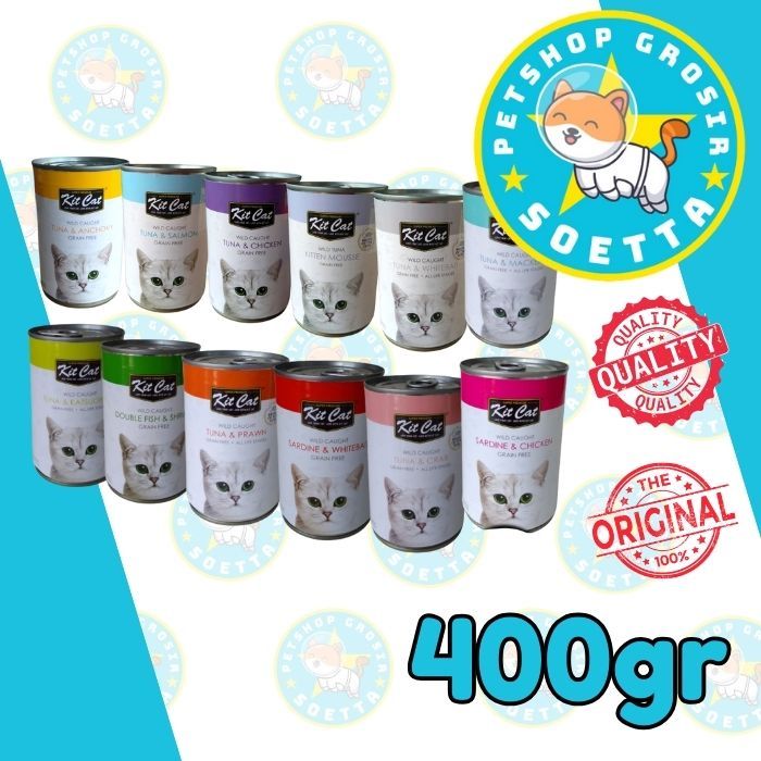 Jual Makanan Kucing KIT CAT Kaleng 400gr makanan basah KIT CAT wet food ...