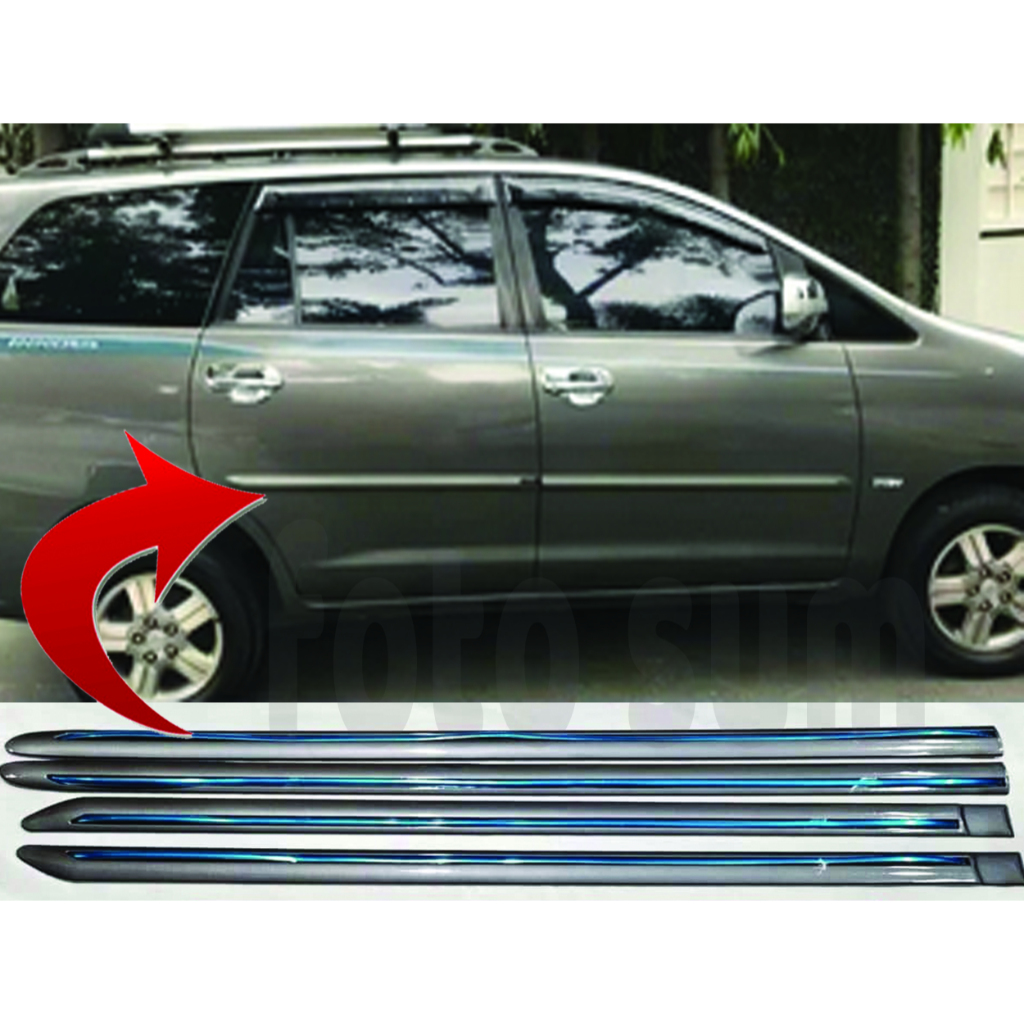 Jual lis body lis pintu samping toyota innova 2005 sampai 2015 abu abu ...