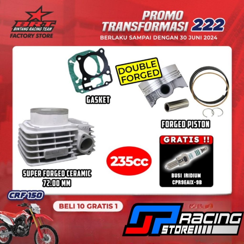 Jual Paket Bore UP CRF 150 Block Ceramic - Piston 72 MM - BRT Promo 222 | Shopee Indonesia