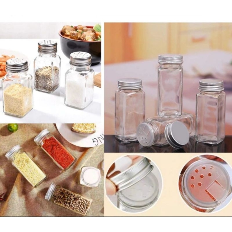 Jual BOTOL BUMBU MINI KACA TABUR 80 ML BOTOL MINYAK BOTOL MERICA 80ml ...