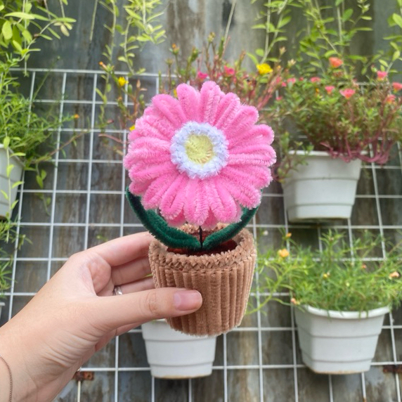 Jual Pot Gerbera dari Kawat Bulu | Pipe Cleaner Flower Pot | Bunga ...