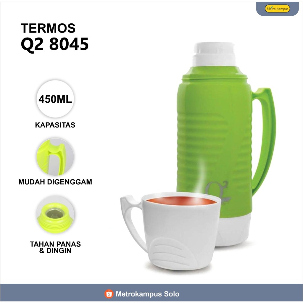 Jual Termos Air Q2 450ML 8045 / Botol Penghangat / Termos Vacuum Flask ...