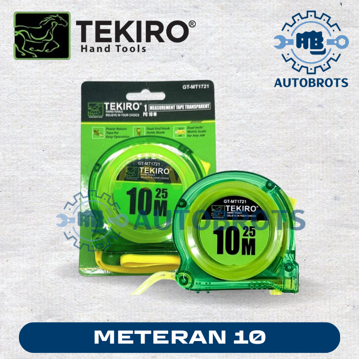 Jual Meteran Transparan 10M / 10 METER TEKIRO / Measurement Tape ...
